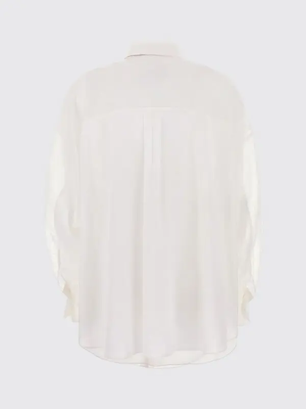 Brunello Cucinelli Relaxed Fit Pure Silk Shirt With French Collar
