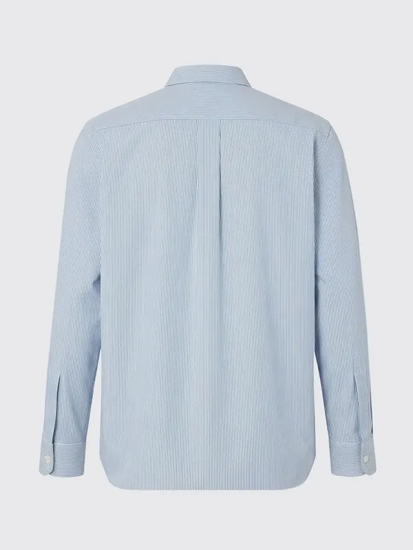 Burberry Striped Cotton Long-sleeved French Collar Shirt