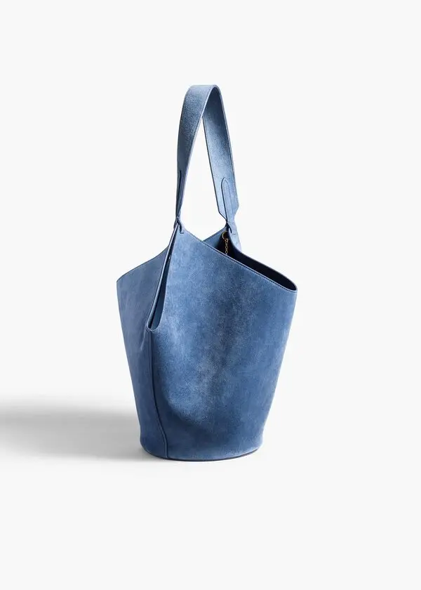 Khaite Small Lotus Tote In Suede