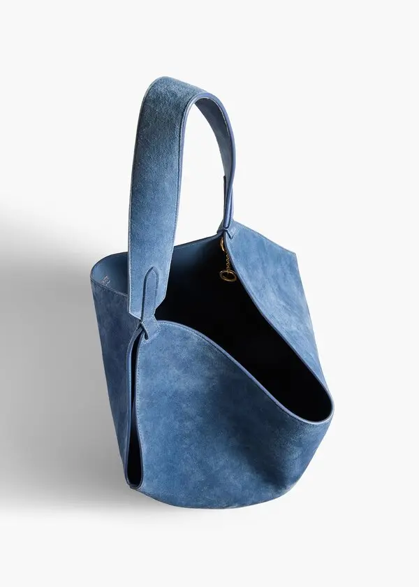 Khaite Small Lotus Tote In Suede