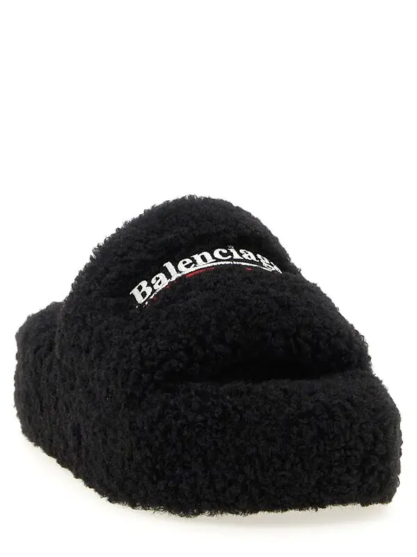 Balenciaga Furry Platform' Slides