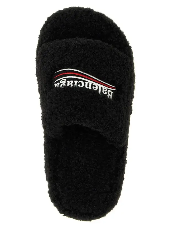 Balenciaga Furry Platform' Slides