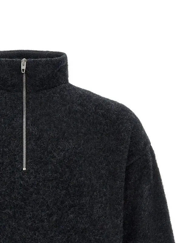 JIL SANDER Half-zip Sweatshirt - Gray