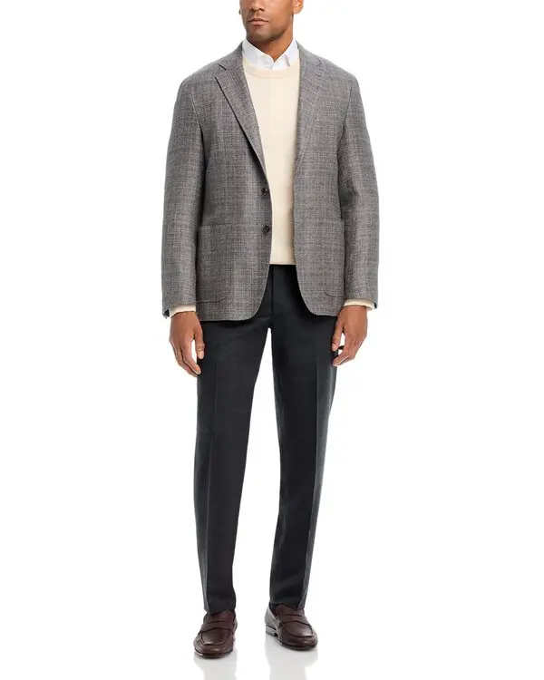 JACK VICTOR Stretch Flannel Trousers - Grey