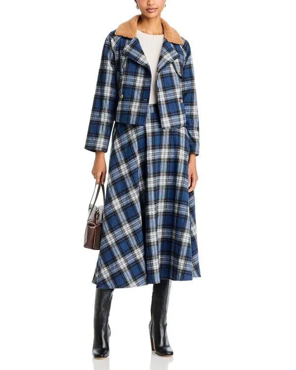 AREA STARS Blake Printed Midi Skirt