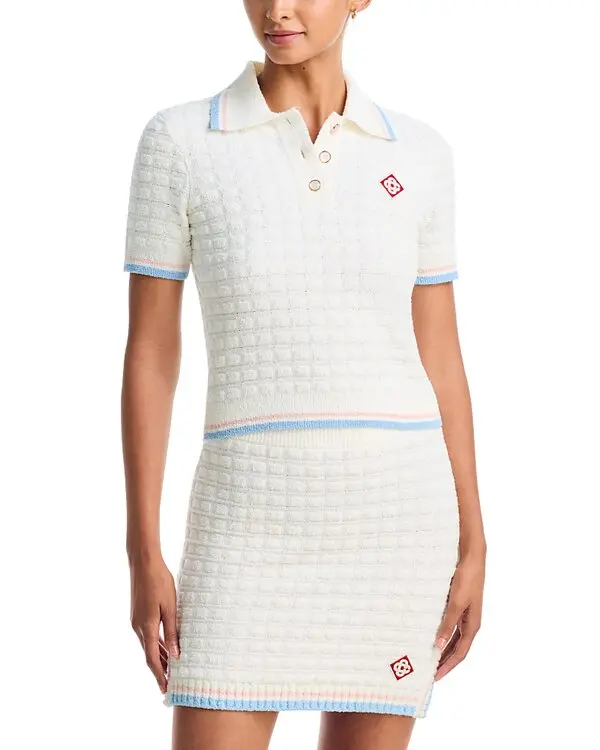 Casablanca Boucle Tennis Polo Shirt