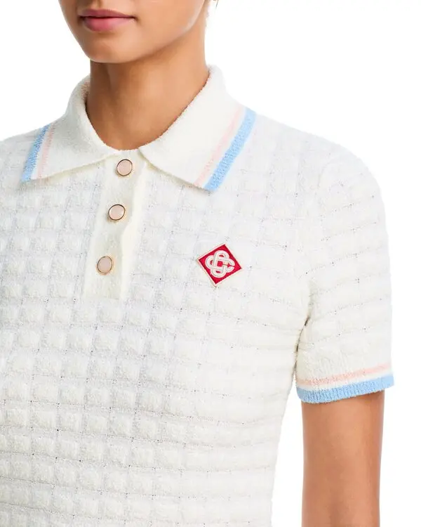 Casablanca Boucle Tennis Polo Shirt