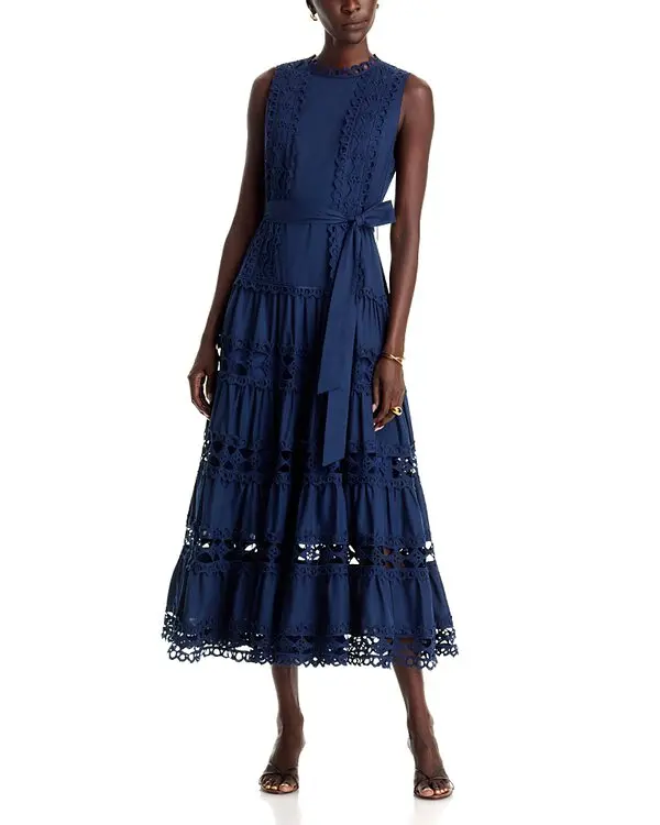 LAYERED WITH LOVE London Embroidered Eyelet Maxi Dress