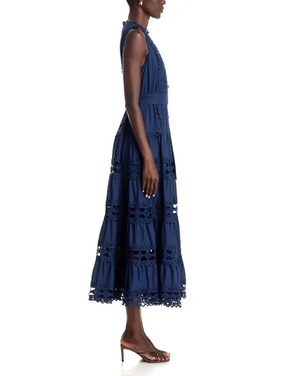 LAYERED WITH LOVE London Embroidered Eyelet Maxi Dress