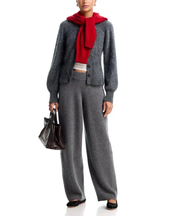 Guest In Residence Felted Wool & Cashmere Barrel Pants