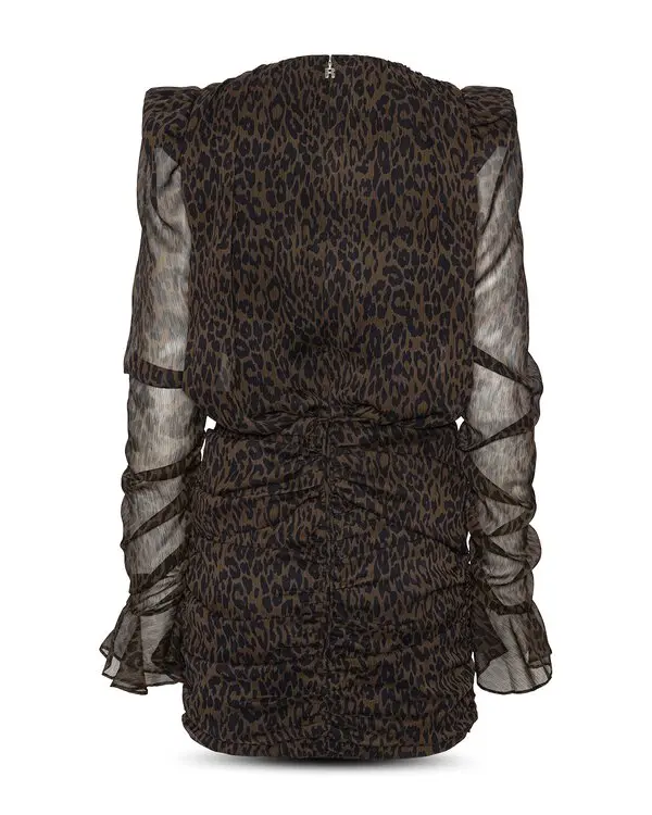 ROTATE BY BIRGER CHRISTENSEN Ruched Flower Mini Dress