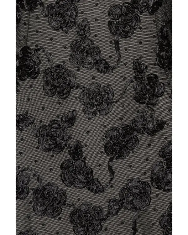 ROTATE BY BIRGER CHRISTENSEN Flower Mesh Long Sleeve Mini Dress