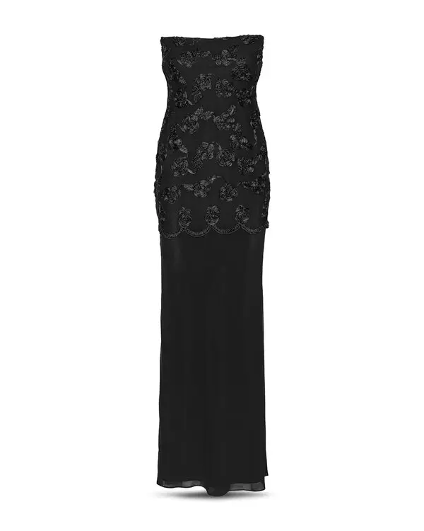 ROTATE BY BIRGER CHRISTENSEN Flower Mesh Maxi Dress