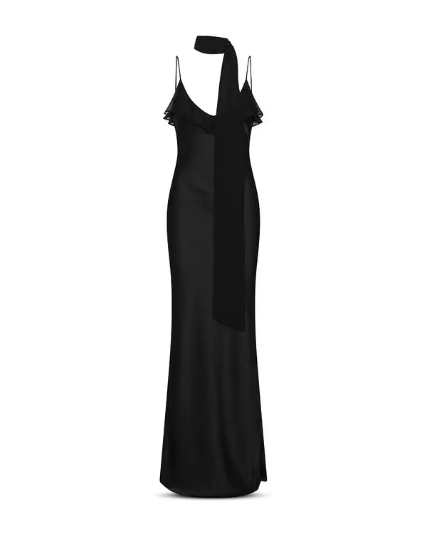 ROTATE BY BIRGER CHRISTENSEN V Neck Slip Dress
