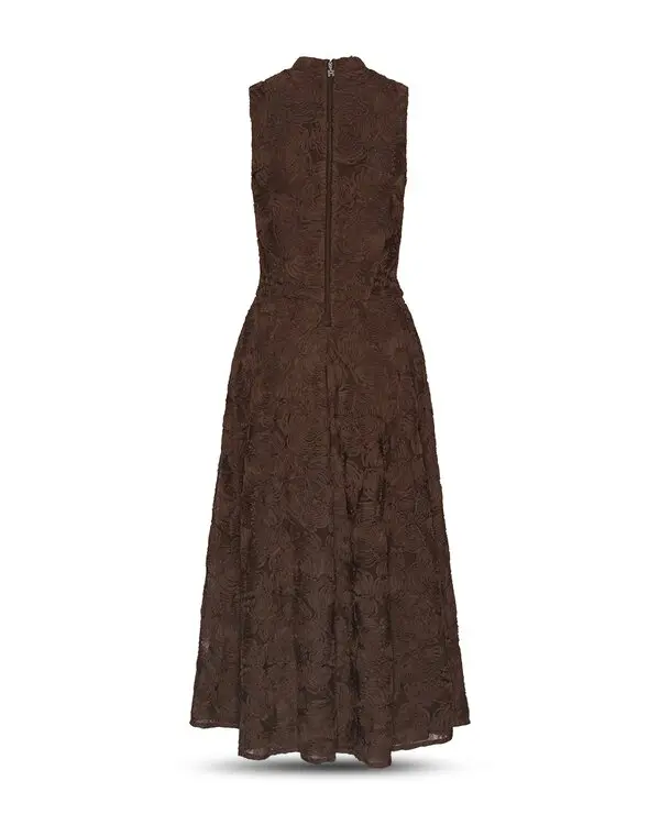 ROTATE BY BIRGER CHRISTENSEN Flower Mesh Flared Dress