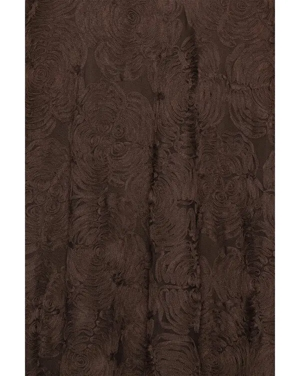 ROTATE BY BIRGER CHRISTENSEN Flower Mesh Flared Dress