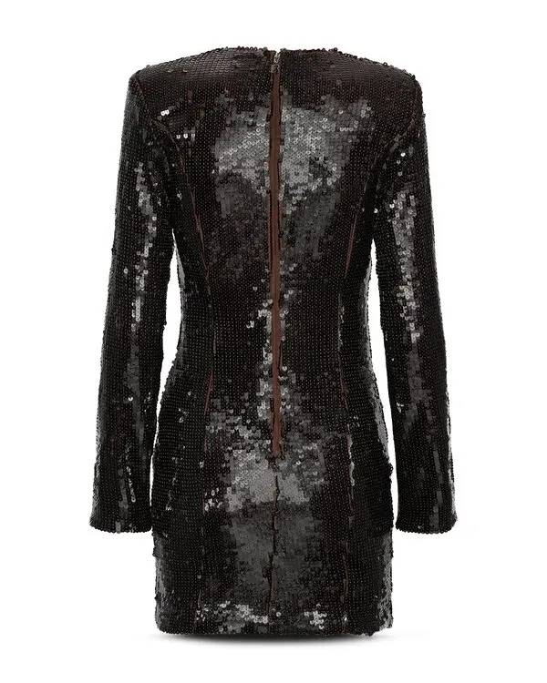 ROTATE BY BIRGER CHRISTENSEN Sequins Mini Flower Dress