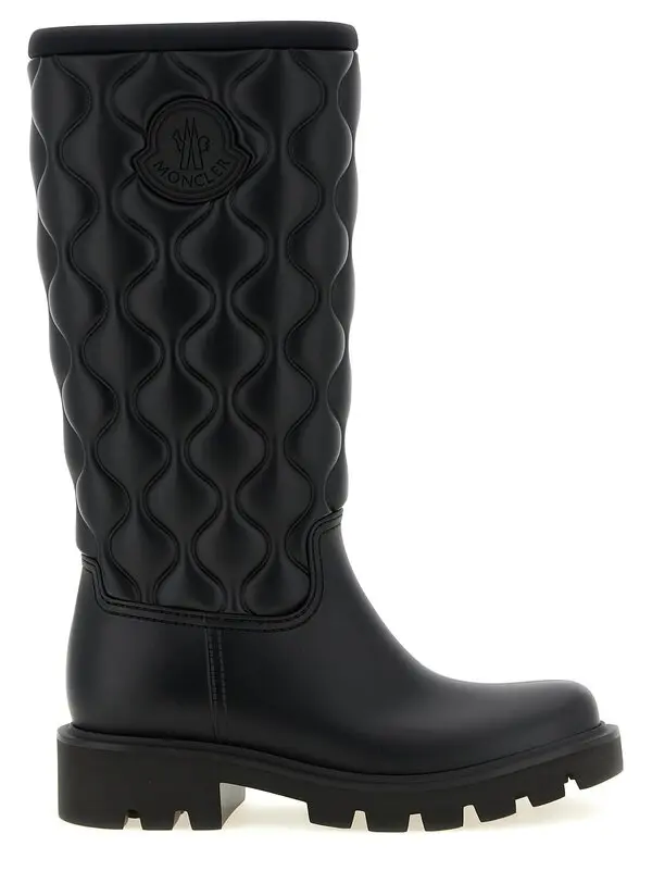 Moncler Kickstream High Rain Boots - Black