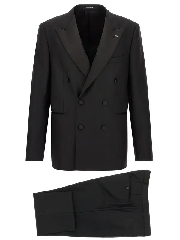 Tagliatore Bruce' Tuxedo Dress - Black