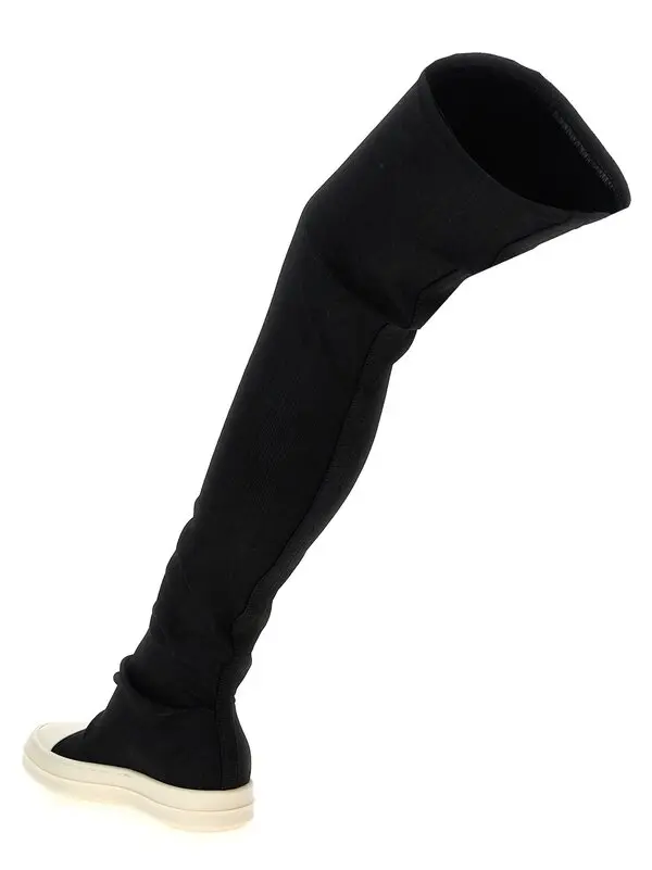 Rick Owens High Sock Sneaks' Denim Boots