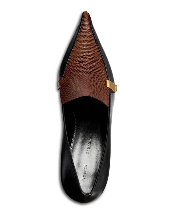 Proenza Schouler Slash Leather Loafer Pumps