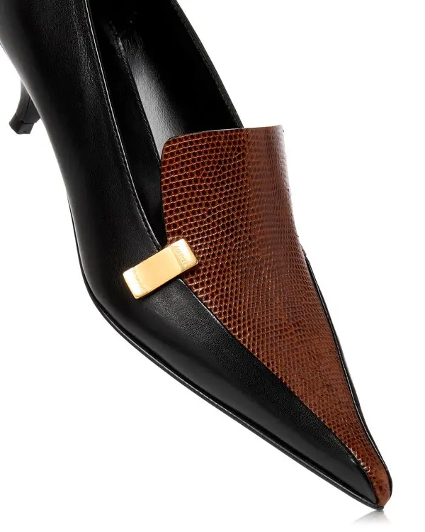 Proenza Schouler Slash Leather Loafer Pumps