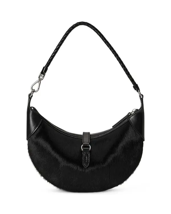 Polo Ralph Lauren Polo Id Mini Calf Hair Shoulder Bag - Black