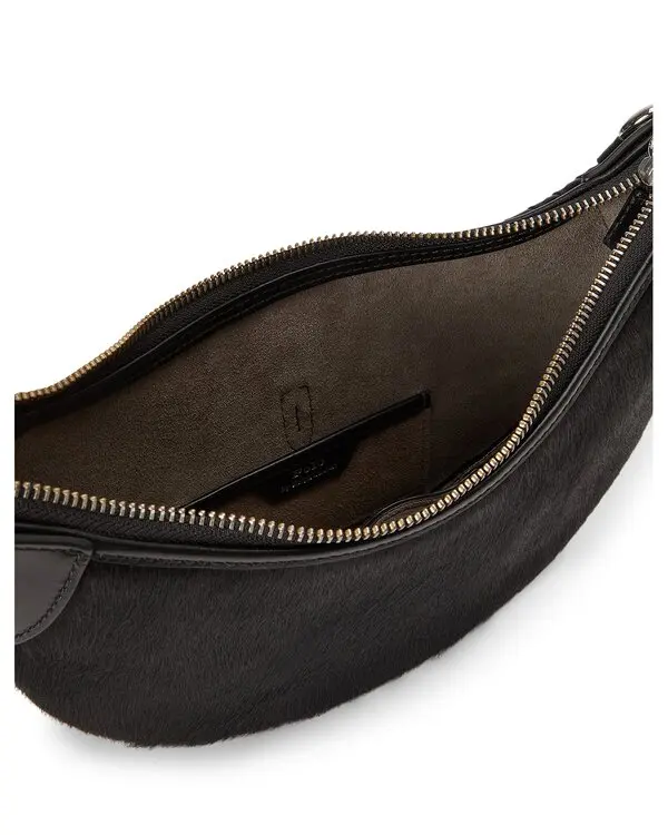 Polo Ralph Lauren Polo Id Mini Calf Hair Shoulder Bag - Black
