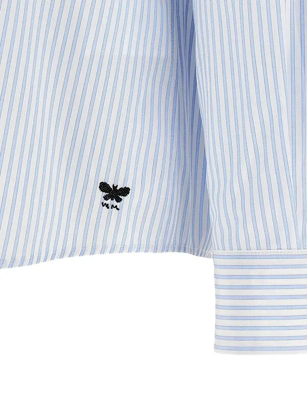 Max Mara Striped Cotton Poplin Shirt