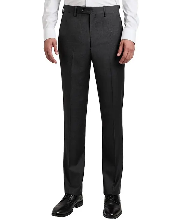 Santorelli Roma2 Super 130's Bi-stretch Wool Trousers - Charcoal