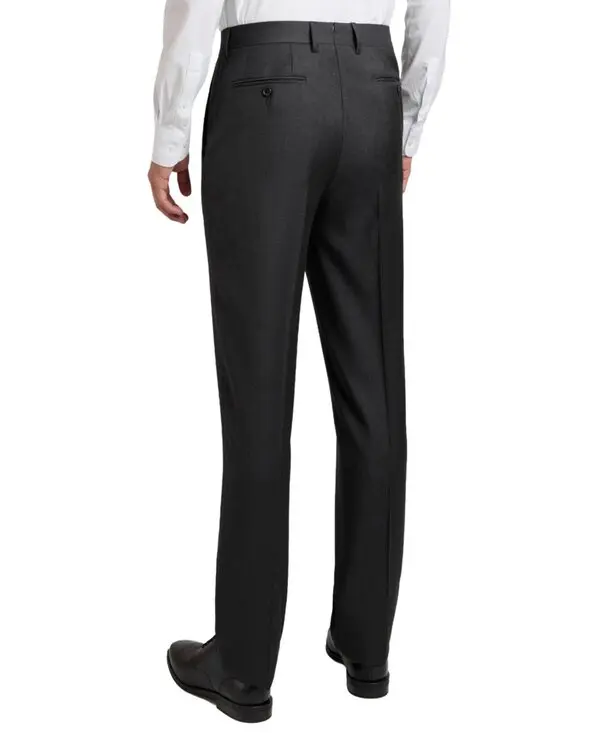 Santorelli Roma2 Super 130's Bi-stretch Wool Trousers - Charcoal