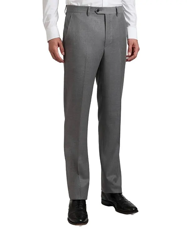 Santorelli Roma2 Super 130's Bi-stretch Wool Trousers - Grey