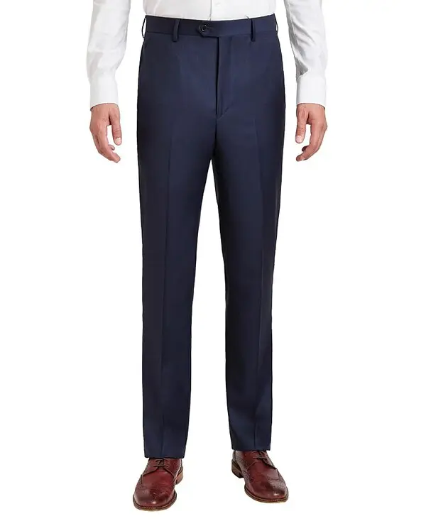 Santorelli Roma2 Super 130's Bi-stretch Wool Trousers - Navy