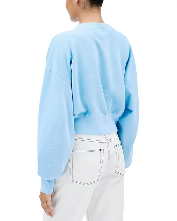 SLVRLAKE Cotton Crewneck Cropped Sweatshirt