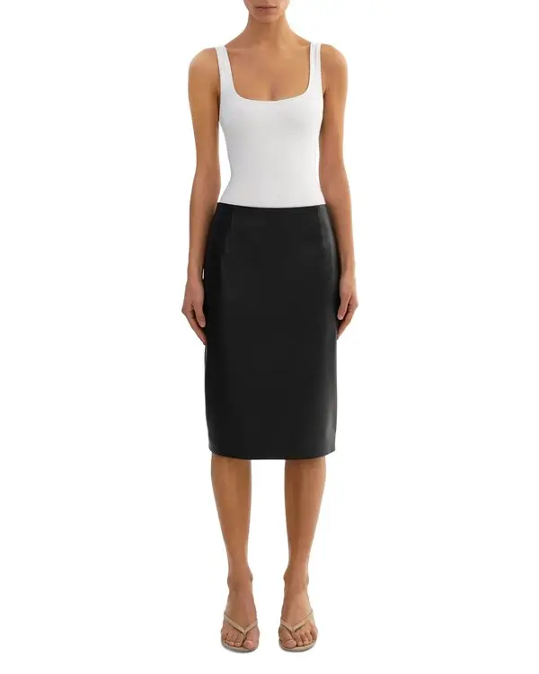 LAMARQUE Luciana Faux Leather Pencil Skirt