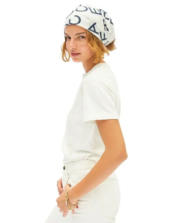 Clare V. Le Text Cotton Bandana