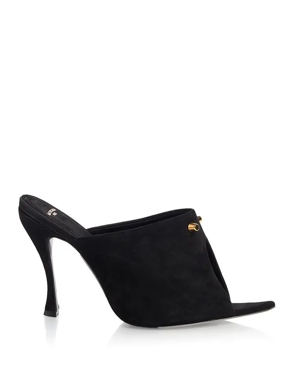 Balenciaga Midnight City Mule Slide Sandals - Black/gold