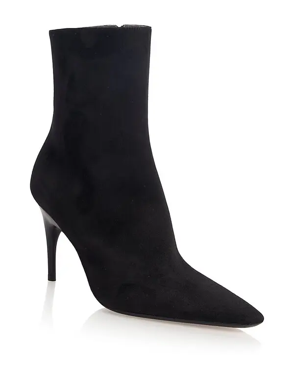 Balenciaga Suede Booties - Black/gold