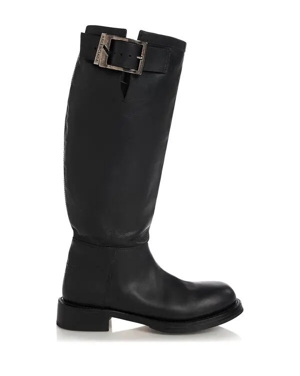 Balenciaga Buckle Tall Leather Boots