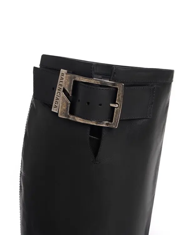 Balenciaga Buckle Tall Leather Boots