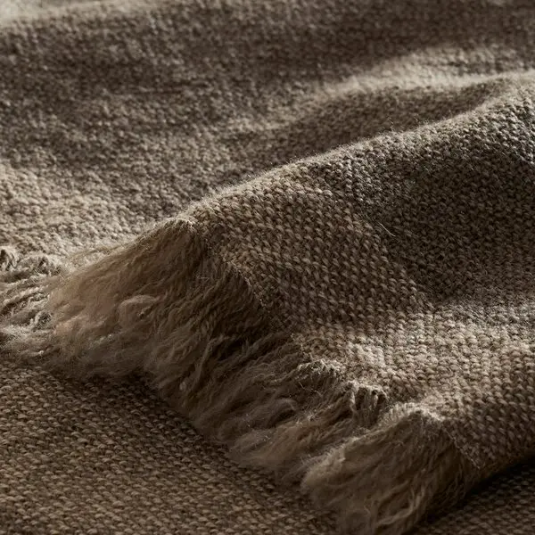 BOLL & BRANCH Lave Wool Plaid Throw Blanket