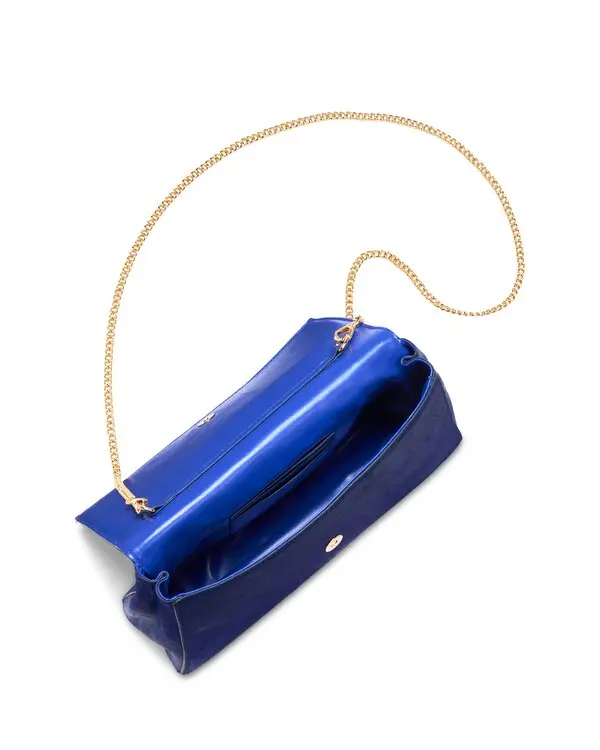 Aqua Calf Hair Clutch - Cobalt