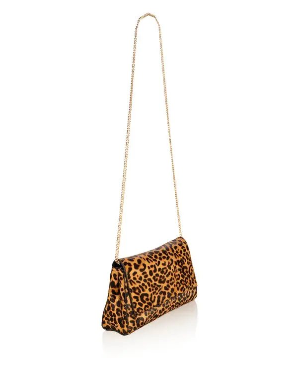 Aqua Small Calf Hair Clutch Exclusive