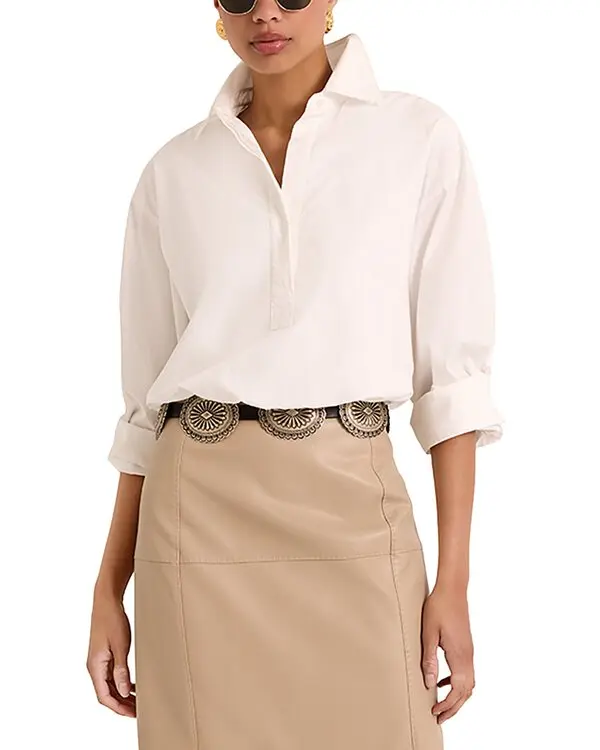 MARIE OLIVER Dallas Cotton Button Front Top
