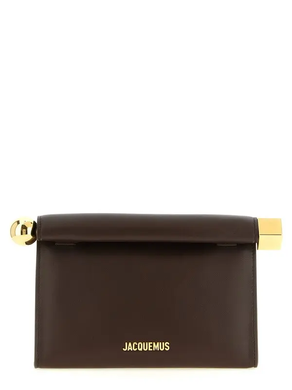 Jacquemus Le Sac Rond Carré Clutch - Brown