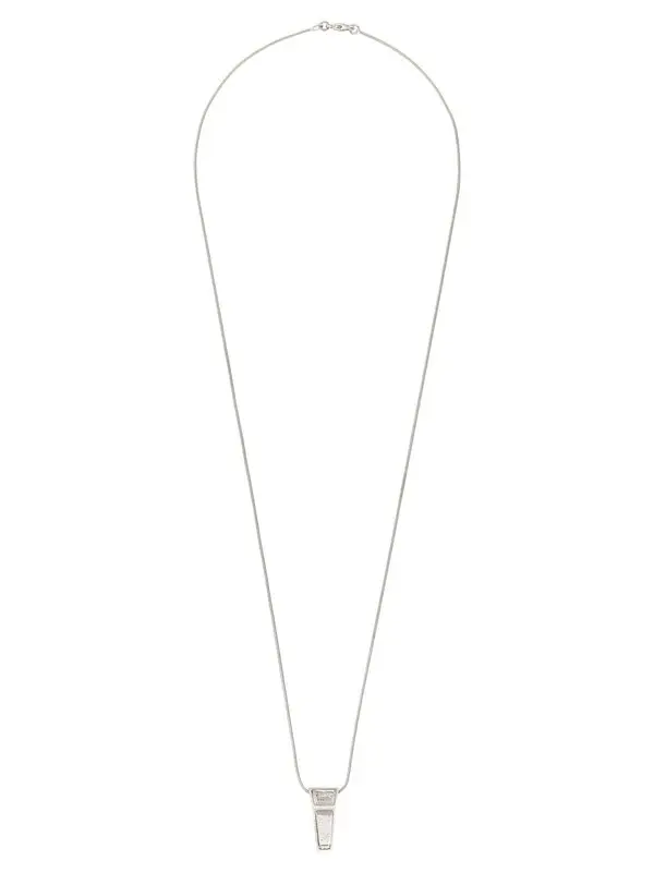 Rick Owens Mini Crystal Trunk Necklace - Silver