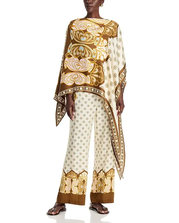 La DoubleJ Silk Printed Scarf Top - Cocon Plac