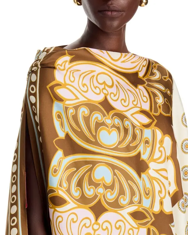 La DoubleJ Silk Printed Scarf Top