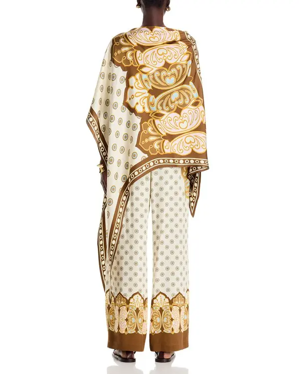 La DoubleJ Silk Printed Scarf Top