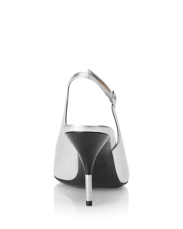 Versace Nyx Leather Slingbacks